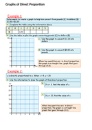 KS4 Maths: Direct Proportion Graphs (Grade 4/5) | Teaching Resources