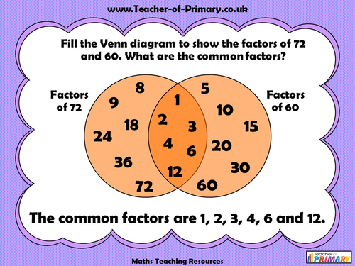 Common Factors Activity - Year 5 | Teaching Resources