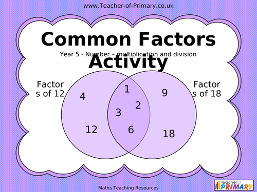Common Factors Activity - Year 5 | Teaching Resources