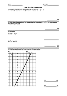 IGCSE Straight Lines Test | Teaching Resources