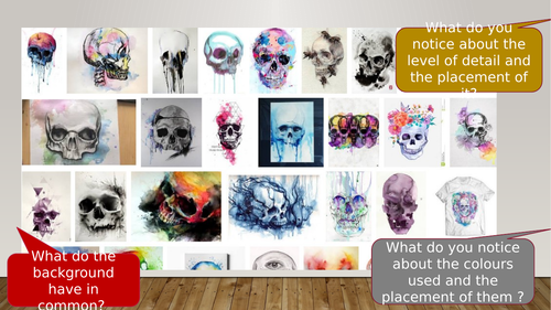 Art & Design KS4 Mexican Day of the Dead - Drawing and Painting Skill ...