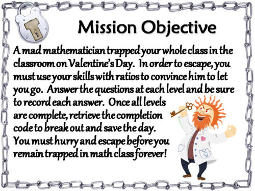 Equivalent Ratios Game: Escape Room Valentine's Day Math Activity ...