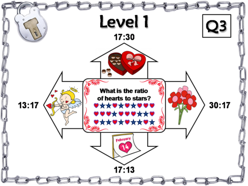 Equivalent Ratios Game: Escape Room Valentine's Day Math Activity ...