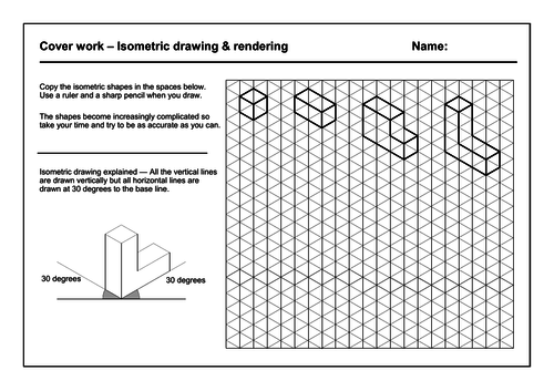 D&T cover work / cover lesson - Isometric drawing and rendering - 1hr ...