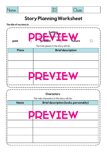 Story Planning Worksheet | Teaching Resources