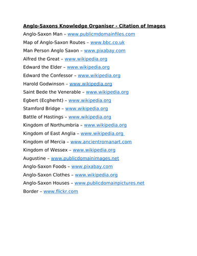 The Anglo-Saxons - Knowledge Organiser/ Revision Mat! | Teaching Resources