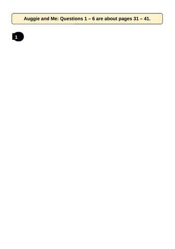 Auggie and Me by R J Palacio - Reading Comprehension sheets | Teaching ...