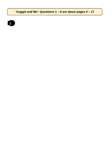 Auggie and Me by R J Palacio - Reading Comprehension sheets | Teaching ...