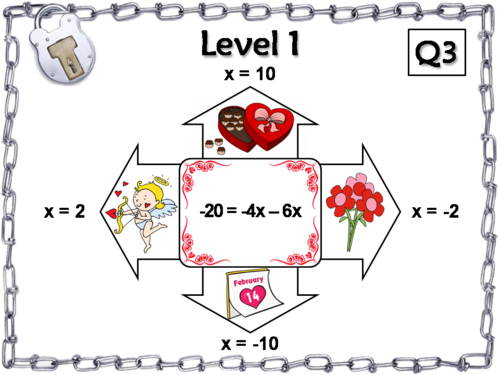 Solving Multi Step Equations Game: Escape Room Valentine's Day Math ...
