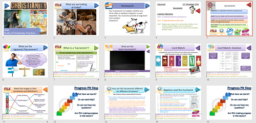 AQA Christianity: Whole Lesson on the Sacraments | Teaching Resources