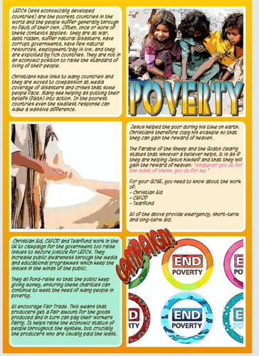 AQA Christianity: Poverty and Responding to Those in Need - Whole ...