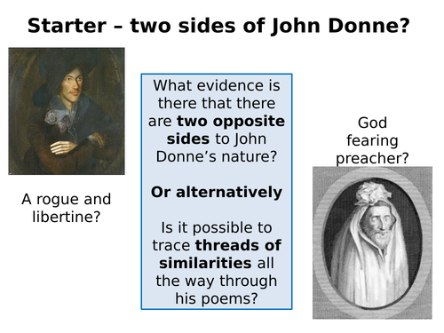 John Donne poetry SoW | Teaching Resources