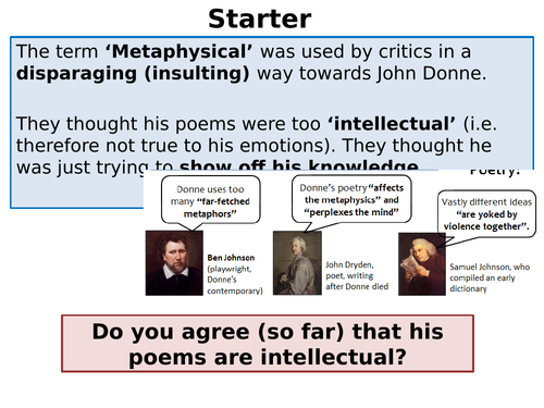 John Donne poetry SoW | Teaching Resources