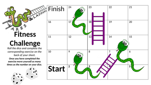 Snakes and Ladders Fitness | Teaching Resources