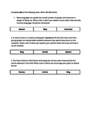 IB DP English B HL - Paper 1 sample assessments | Teaching Resources