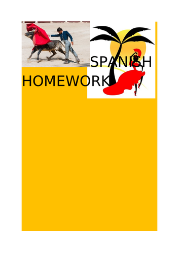SPANISH HOMEWORK FOR YEAR 7 - MODULE 6 | Teaching Resources