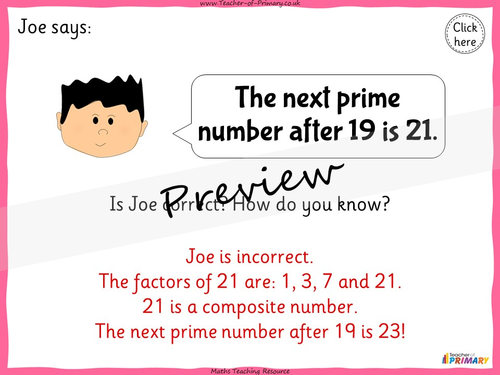 Prime Numbers - Year 5 | Teaching Resources