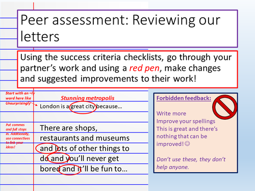 Assessment Planning - Formal Letter Writing | Teaching Resources