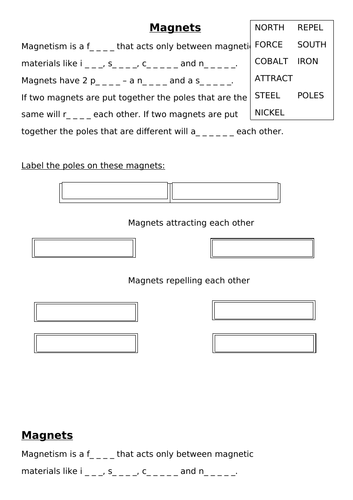 Intro to magnets - low ability | Teaching Resources