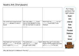 KS1 Noah's Ark Storyboard with Missing Words by jeniflower123 ...
