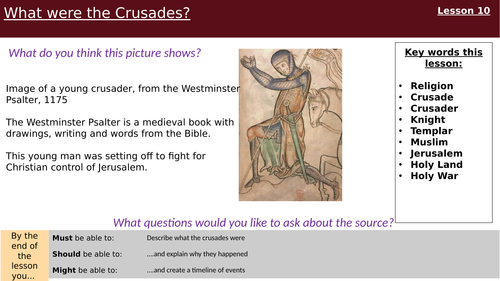 What were the crusades 3 lessons | Teaching Resources