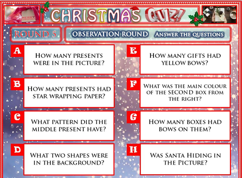 Christmas Quiz | Teaching Resources