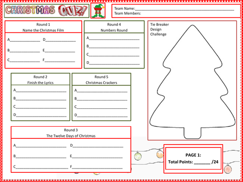 Christmas Quiz Tutor Time | Teaching Resources