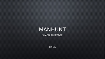 Annotated 'Manhunt' poem by Simon Armitage | Teaching Resources