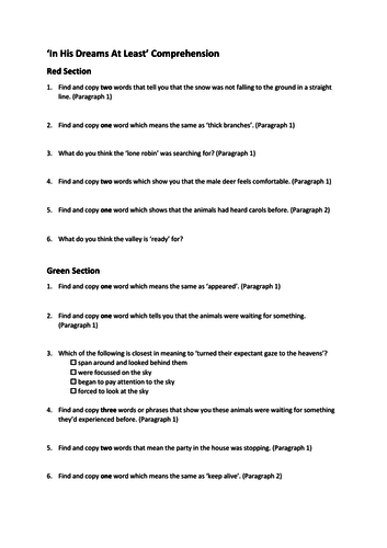 Year 6 Christmas Text with Comprehension and Lesson Ideas | Teaching ...