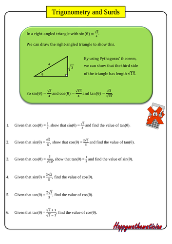 Trigonometry With Surds | Teaching Resources