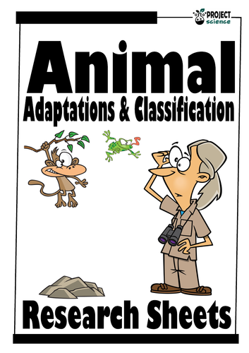 Animal Adaptations and Classification Research Sheets | Teaching Resources