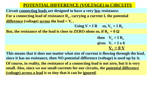POTENTIAL DIFFERENCE in Circuits Powerpoint | Teaching Resources