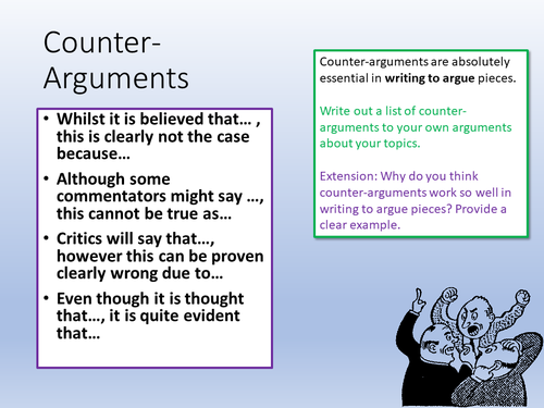 Assessment Planning - Writing to Argue | Teaching Resources