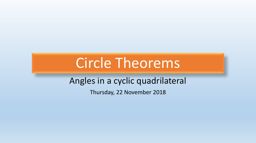 Circle Theorems | Teaching Resources