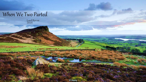 AQA Poetry Differentiated - When We Two Parted - Lord Byron (Love and ...