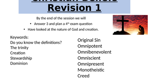 EDEXCEL B RS Christian Beliefs Revision Powerpoints | Teaching Resources