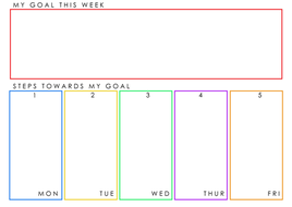 Weekly Goal Planner - Target Sheet | Teaching Resources