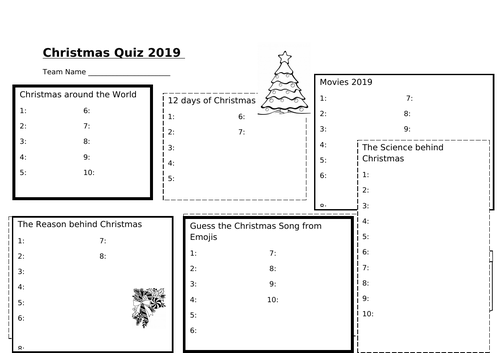 Christmas Quiz 2019 | Teaching Resources