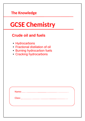Crude Oil and Fuels Knowledge Booklet | Teaching Resources