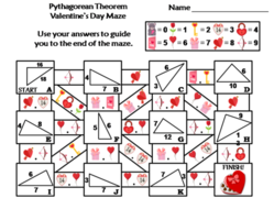 Pythagorean Theorem Activity: Valentine's Day Math Maze | Teaching ...