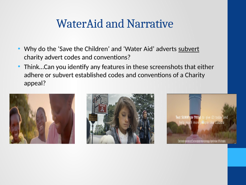 WaterAid Claudia Sings - Eduqas A Level Media NOW WITH REPRESENTATIONS ...