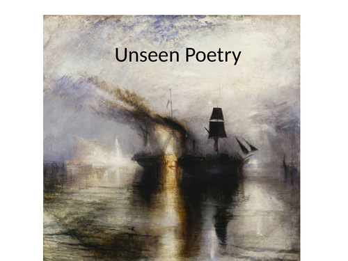 Unseen Poetry for AQA GCSE English Literature 20 Poems with Worksheets ...