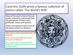 Carol Ann Duffy - Medusa | Teaching Resources