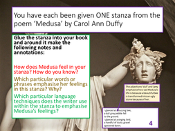 Carol Ann Duffy - Medusa | Teaching Resources