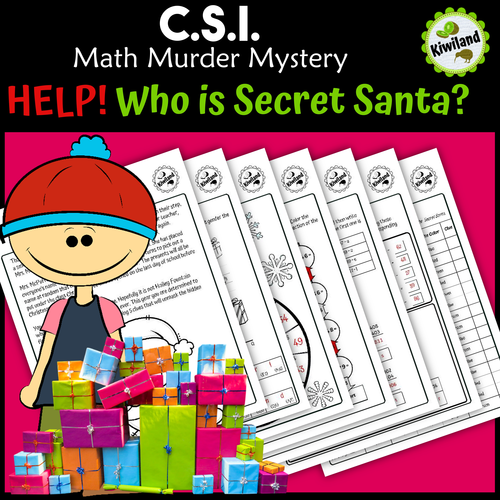 CSI Math Murder Mystery - HELP! Who is Secret Santa? - Christmas ...