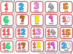 French Numbers 0 to 20 | Teaching Resources