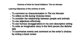 The Ice Monster by David Walliams - Scheme of Work and Powerpoint ...