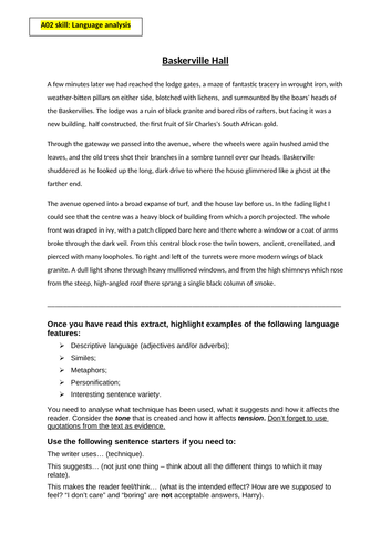 Gothic reading and writing ppt and resources. | Teaching Resources
