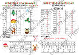 Christmas maths: Multiplication codebreaker by MissEHoney | Teaching ...