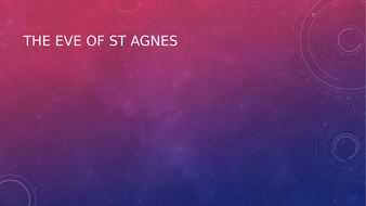 The Eve of St Agnes by John Keats | Teaching Resources